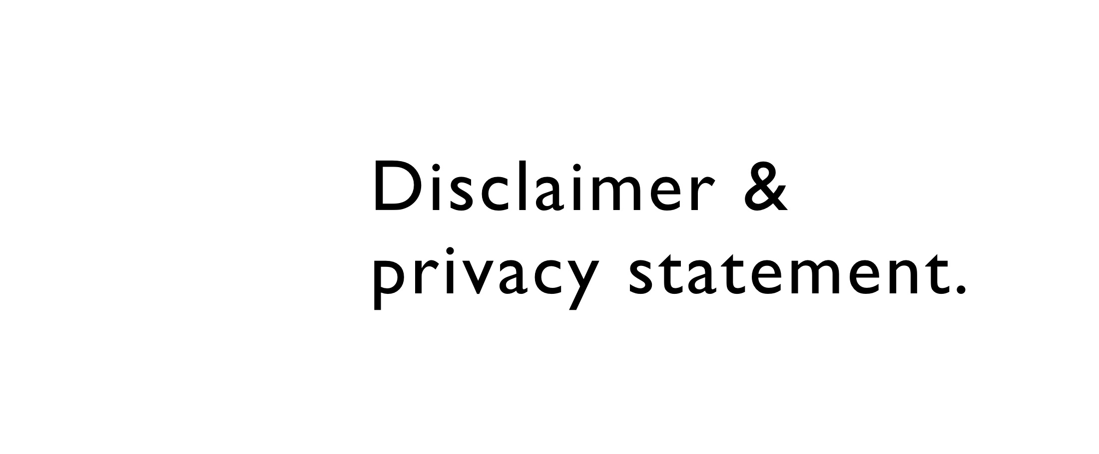disclaimer en privacy statement | CP Positioneringsadvies